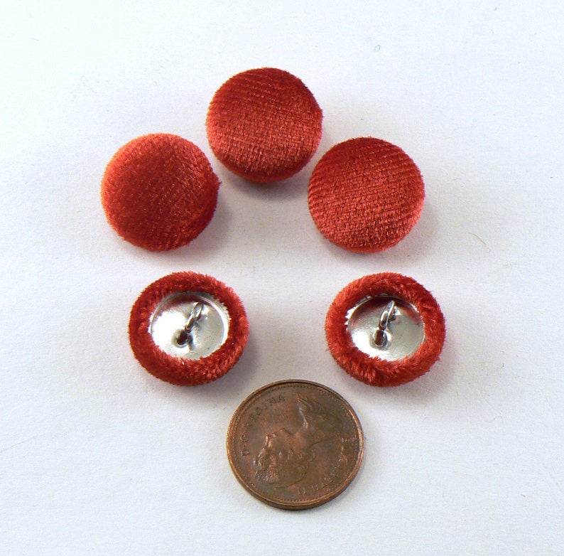 5/8 Red Velvet Fabric Covered Shank Buttons 15mm Red - Etsy