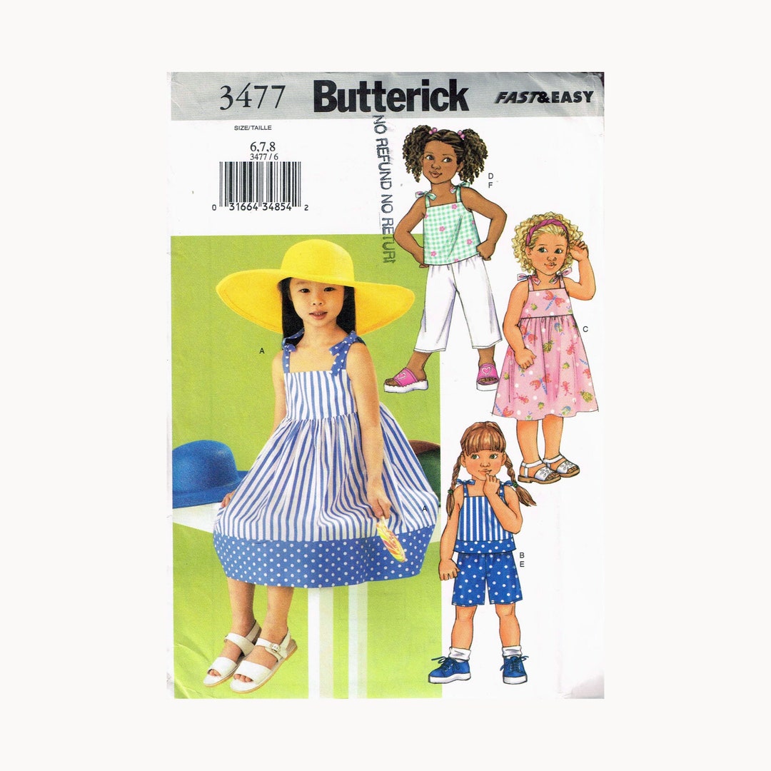 Size 6-8 Girls' Easy Loose Fit Sundress With Tank Top & Capri Pants ...