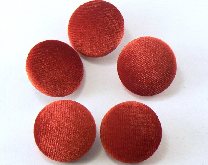 1 Red Velvet Fabric Covered Shank Buttons 25 Mm Red - Etsy