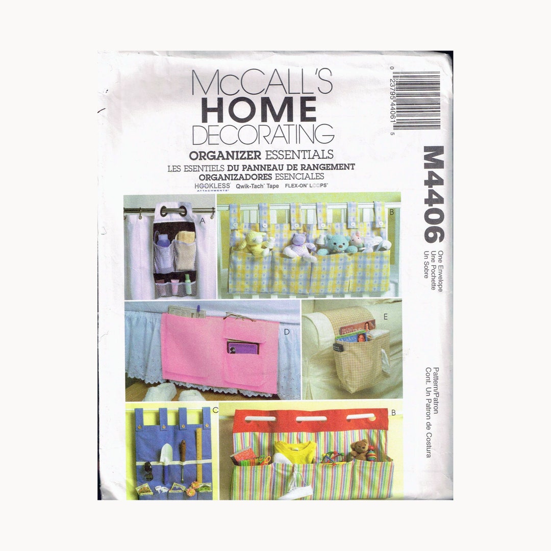 Hanging Closet Organizer or Sofa Arm Caddy Craft Sewing Pattern ...
