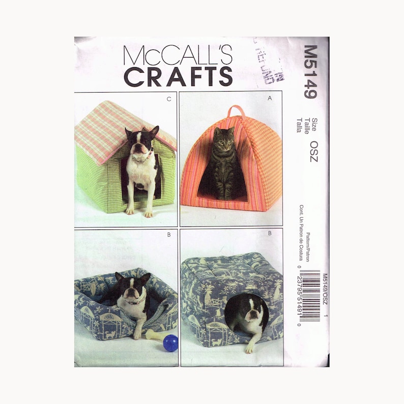 Tent Style Pet Bed Craft Sewing Pattern - Mccalls M5149 - Etsy