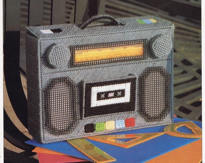 Plastic Canvas Boom Box Radio Tote Bag Pattern - Etsy