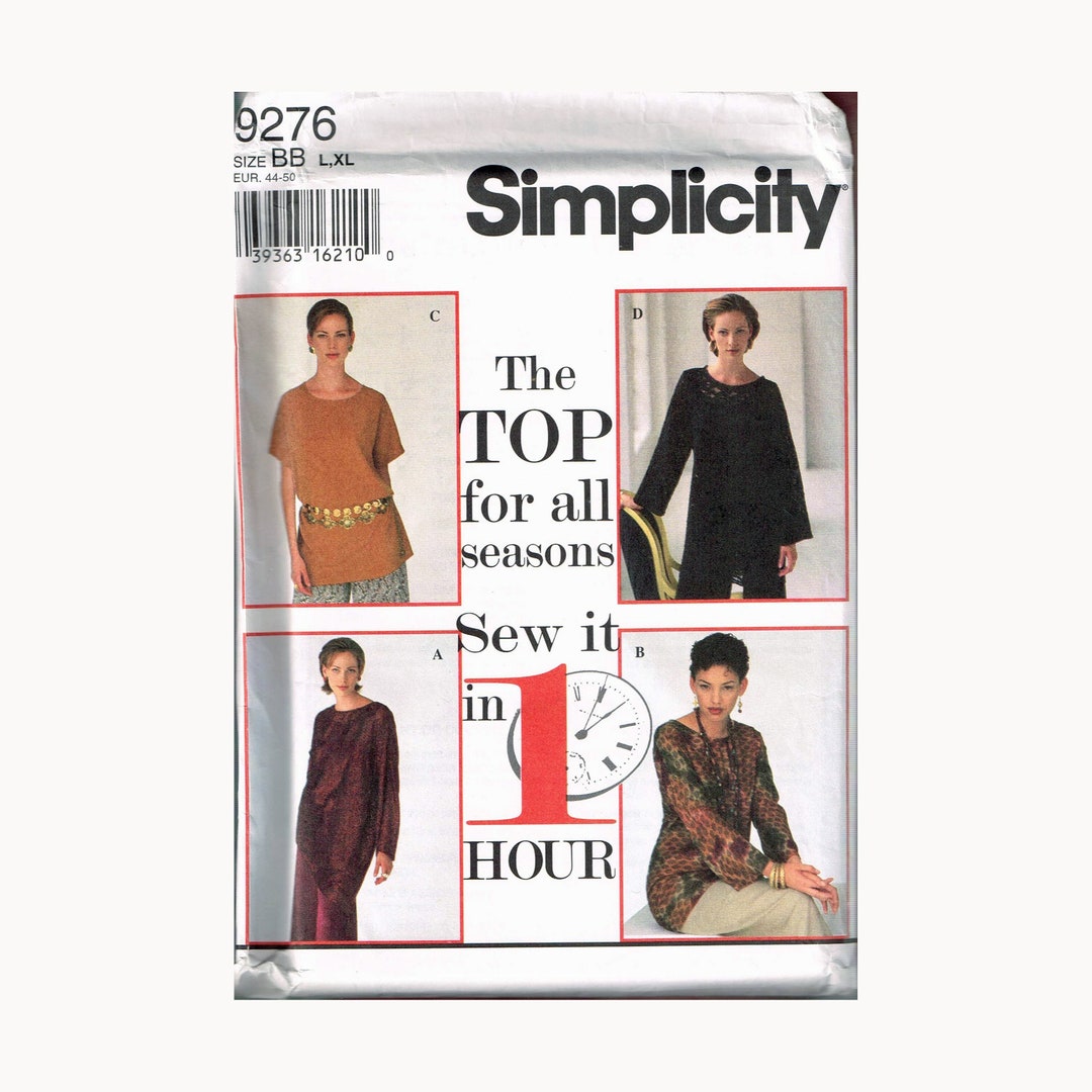 Size 18-24 Misses' Easy Plus Size Long Sleeve Asymmetrical Hem Tunic ...