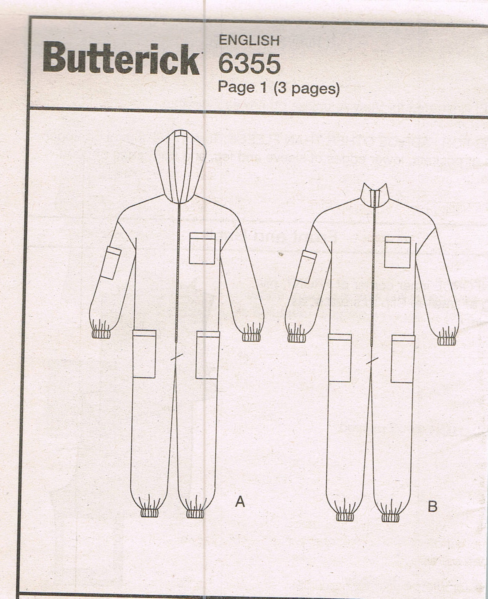 Misses' Mens Child Fleece Jumpsuit Pajama Pattern Full - Etsy