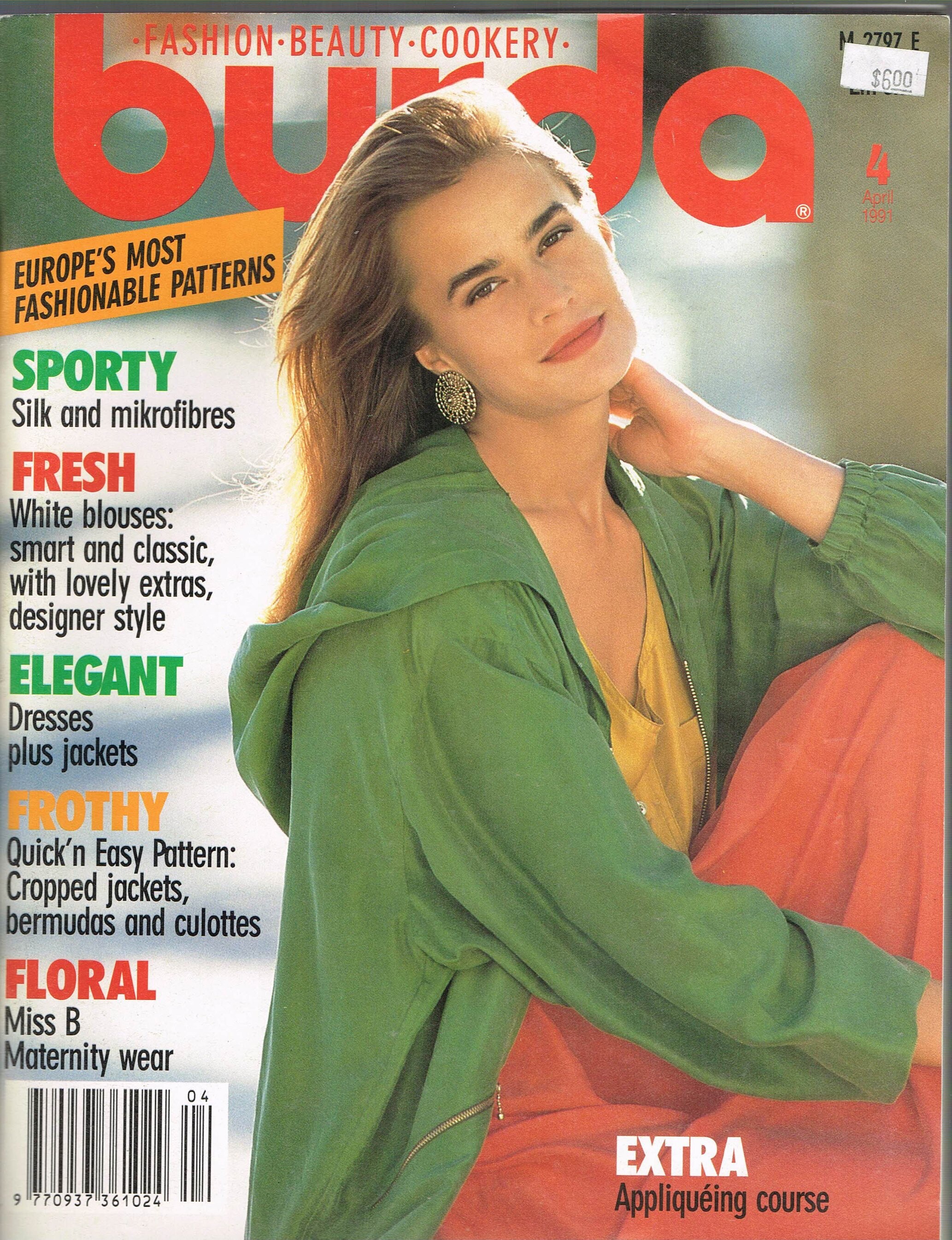 April 1991 Vintage Burda Sewing Pattern Magazine English | Etsy