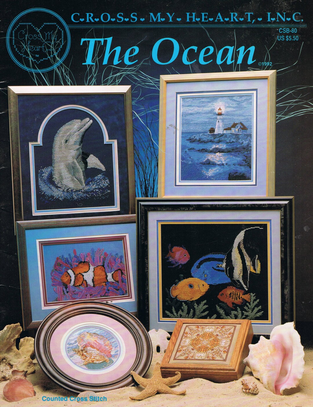 The Ocean Marine Life Counted Cross Stitch Pattern Cross My Heart CSB ...
