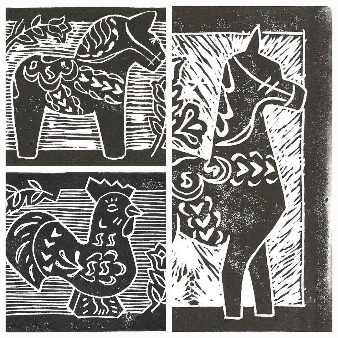 Dala Animal Block Print Collection - Digital Downloads - Etsy
