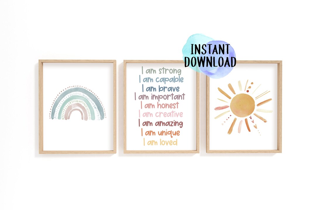 Printable Affirmations for Kids | Positive Affirmations With Sunshine ...