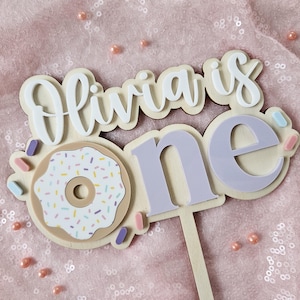 Donut Cake Topper | Sweet One First Birthday Cake Topper | Donut Party ...