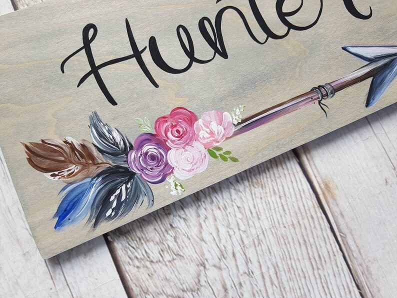 Personalized Arrows Name Sign Boho arrow room decor arrow | Etsy