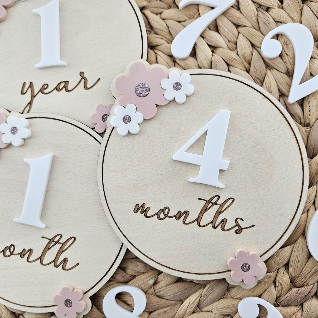 Monthly Milestone Discs | Baby Monthly Discs for Photos ...
