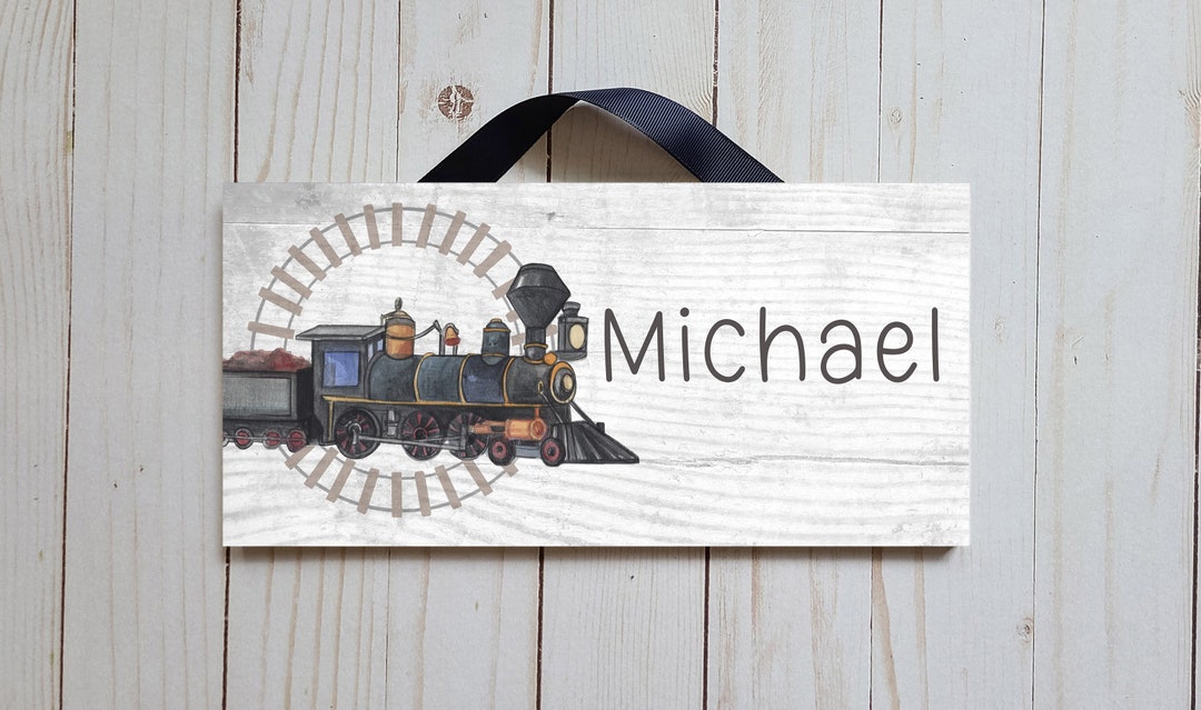 Personalized Steam Train | Steam Engine Name Sign | Child's Bedroom ...
