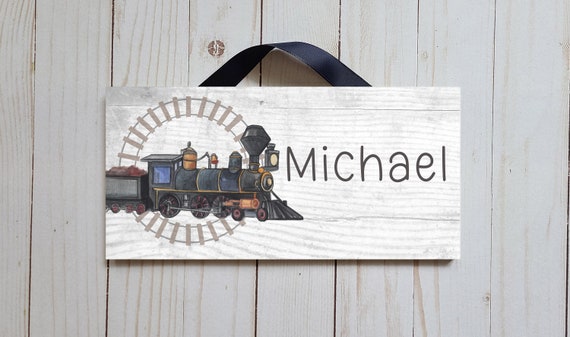 Personalized Steam Train/ Steam Engine Name Sign | Etsy