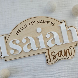 Personalized Newborn Birth Announcement Sign | Hospital Photo Name Sign ...