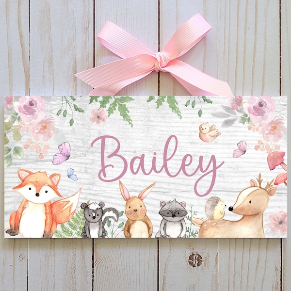 Forest Name Nursery Sign - Etsy