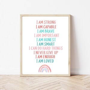 Affirmations for Kids | Printable Positive Affirmations | Coral and ...