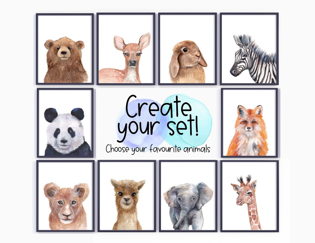 Animal Nursery Prints | Watercolour Animal Paintings | Watercolour ...