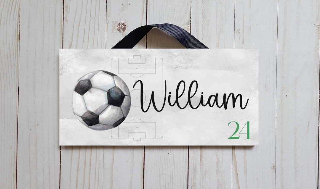 Personalized Soccer Name Sign | Child's Bedroom Door Sign | Gift for ...