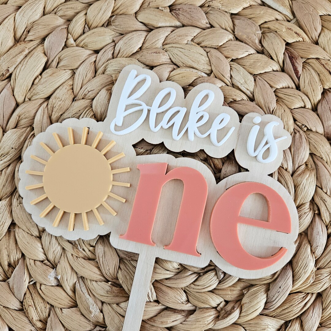 Sunshine Cake Topper | First Birthday Cake Topper | First Trip Around ...