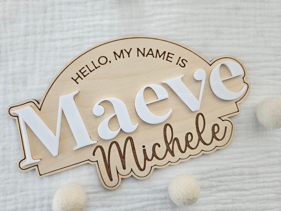 Personalized Newborn Birth Announcement Sign | Hospital Photo Name Sign ...