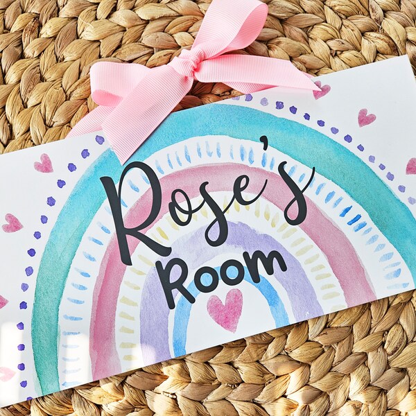 Rainbow Name Sign - Etsy