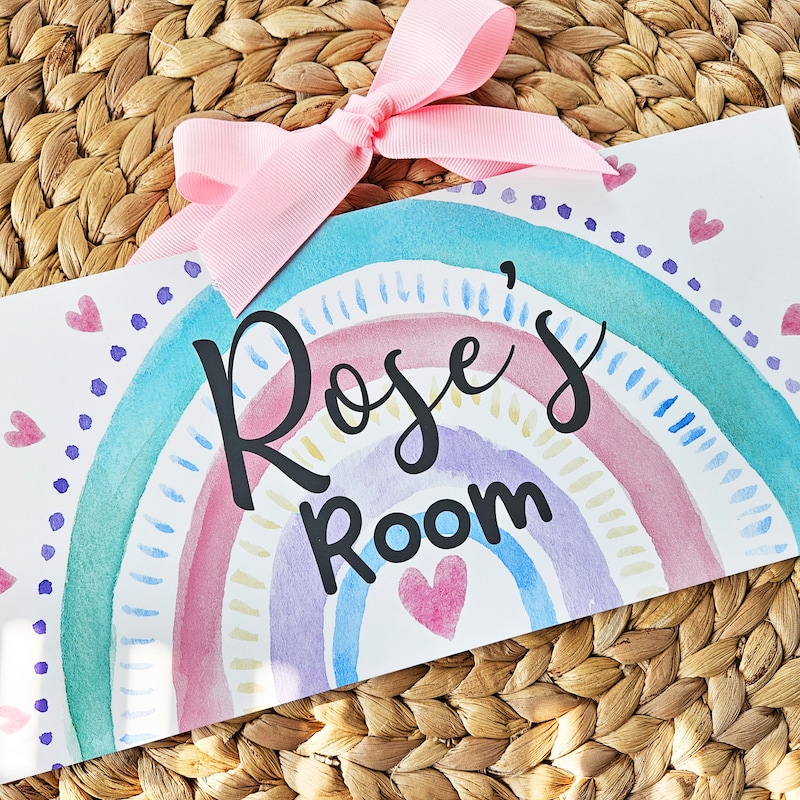 Rainbow Name Sign - Etsy