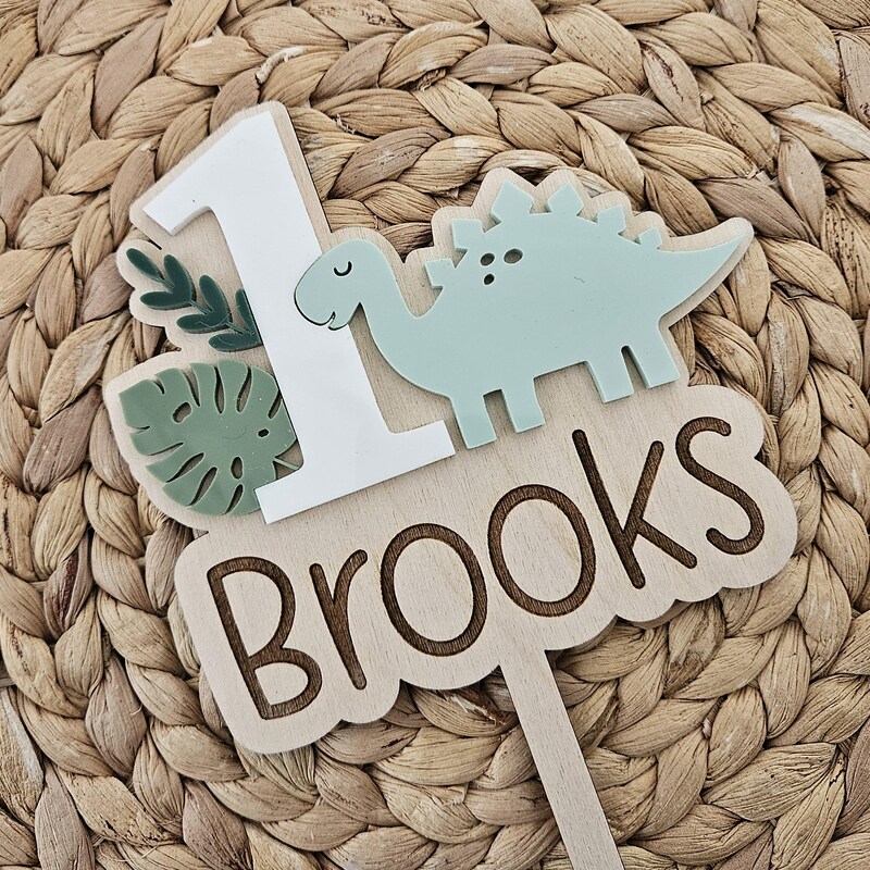 Dinosaur Cake Topper - Etsy