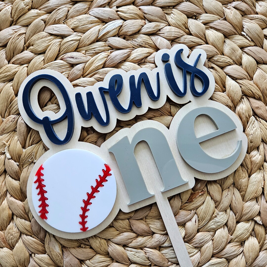 Sports First Birthday Cake Topper Baseball Cake Topper Basketball Cake ...