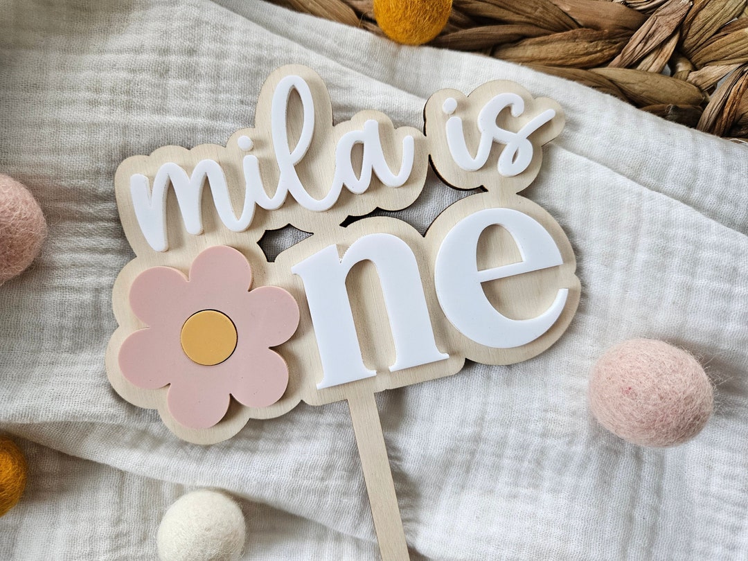 Personalized Daisy Cake Topper First Birthday Cake Topper Daisy Party ...