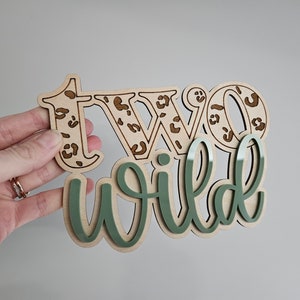 Wild One, Two Wild Cake Topper | Jungle or Safari Themed Cake Topper ...