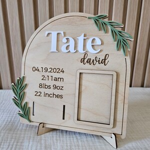 Newborn Name Sign | Birth Statistics Keepsake Sign | Gift for New Mom ...