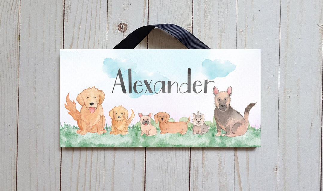 Personalized Dogs and Puppies Name Sign - Etsy