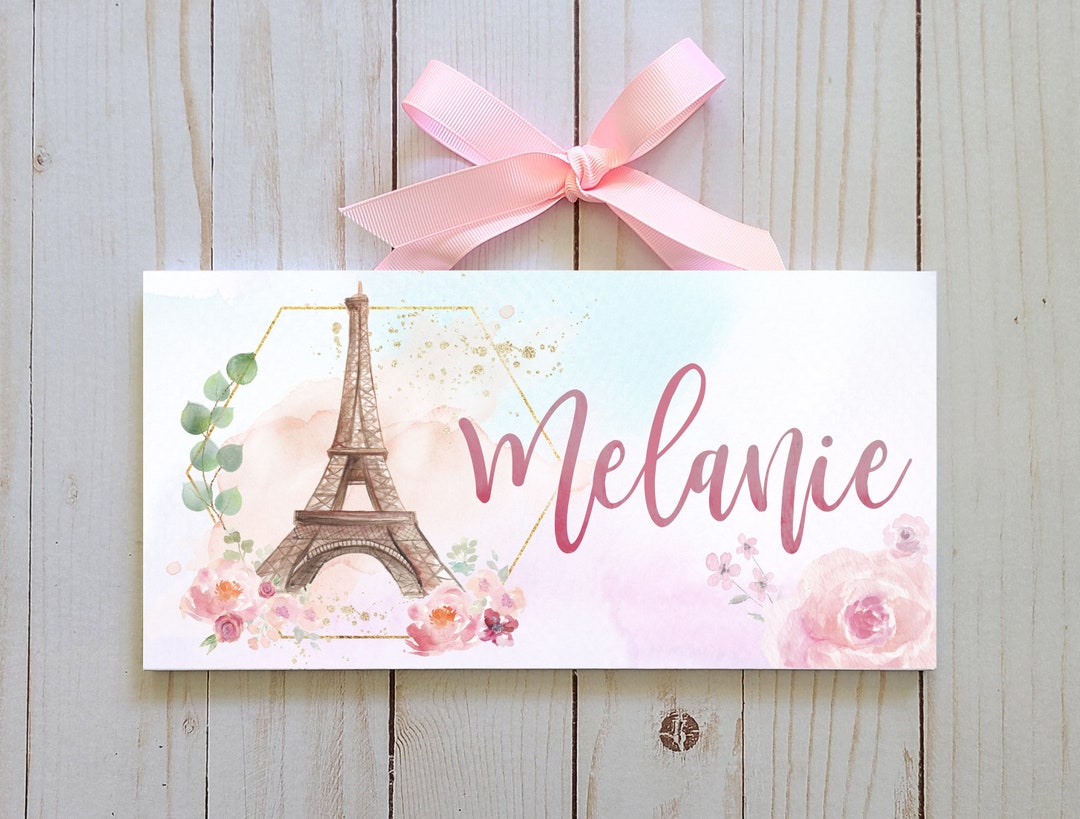 Personalized Paris Eiffel Tower Name Sign - Etsy