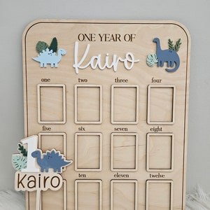 Dino Themed First Birthday Board | First Birthday Photo Frame ...