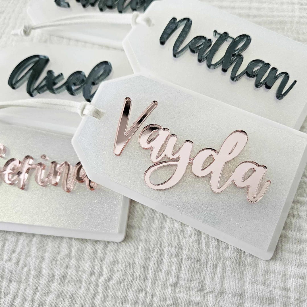 Personalized Stocking Tags | Acrylic Name Tags for Stockings | Choose ...