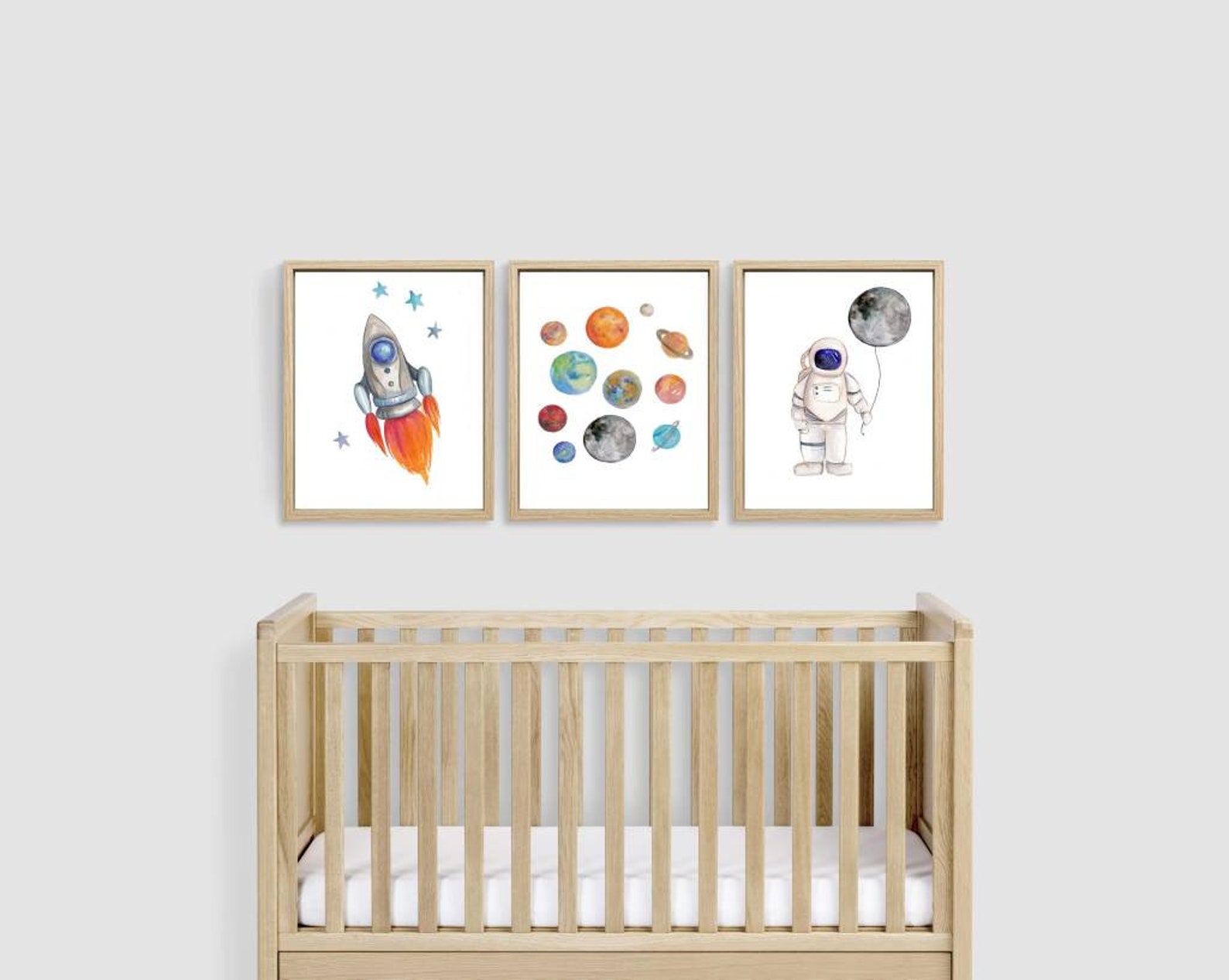 Digital Download Space Print Set/ Astronaut Rocket and - Etsy