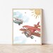 Vintage Travel Print Set | Hot Air Balloon, Plane and Blimp Prints ...