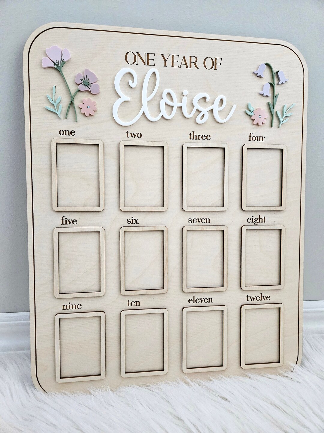 Wildflower First Birthday Photo Board Birthday Party Decor Wildflower ...