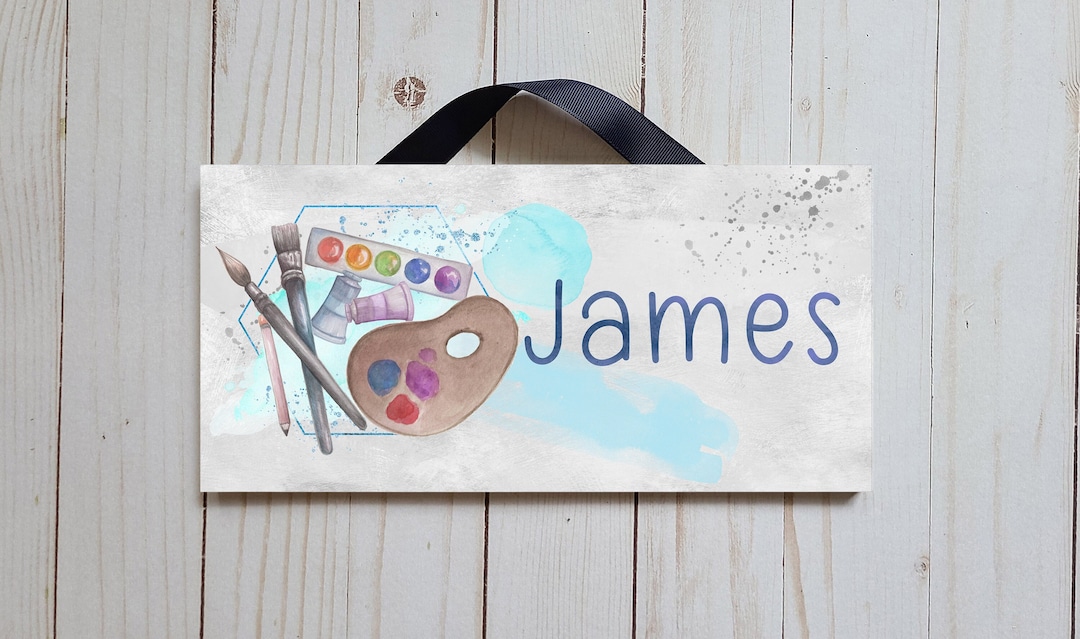 Personalized Art Name Sign/ Children's Door Sign - Etsy