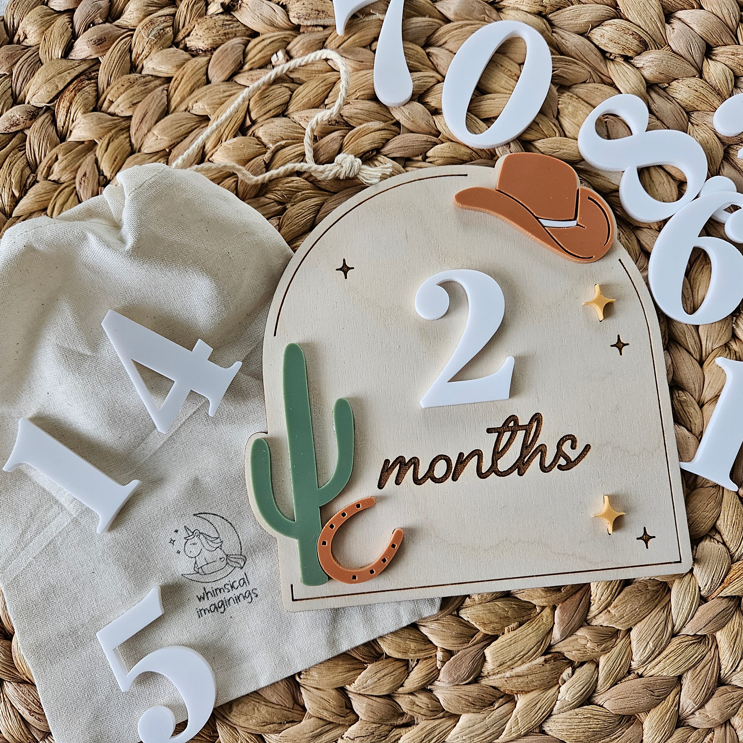 Cowboy Monthly Milestone Discs | Baby Monthly Discs for Photos ...