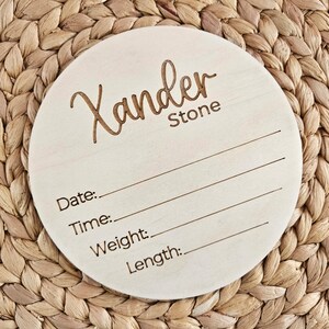 Newborn Name Sign | Baby Birth Announcement Sign | Space Themed Newborn ...