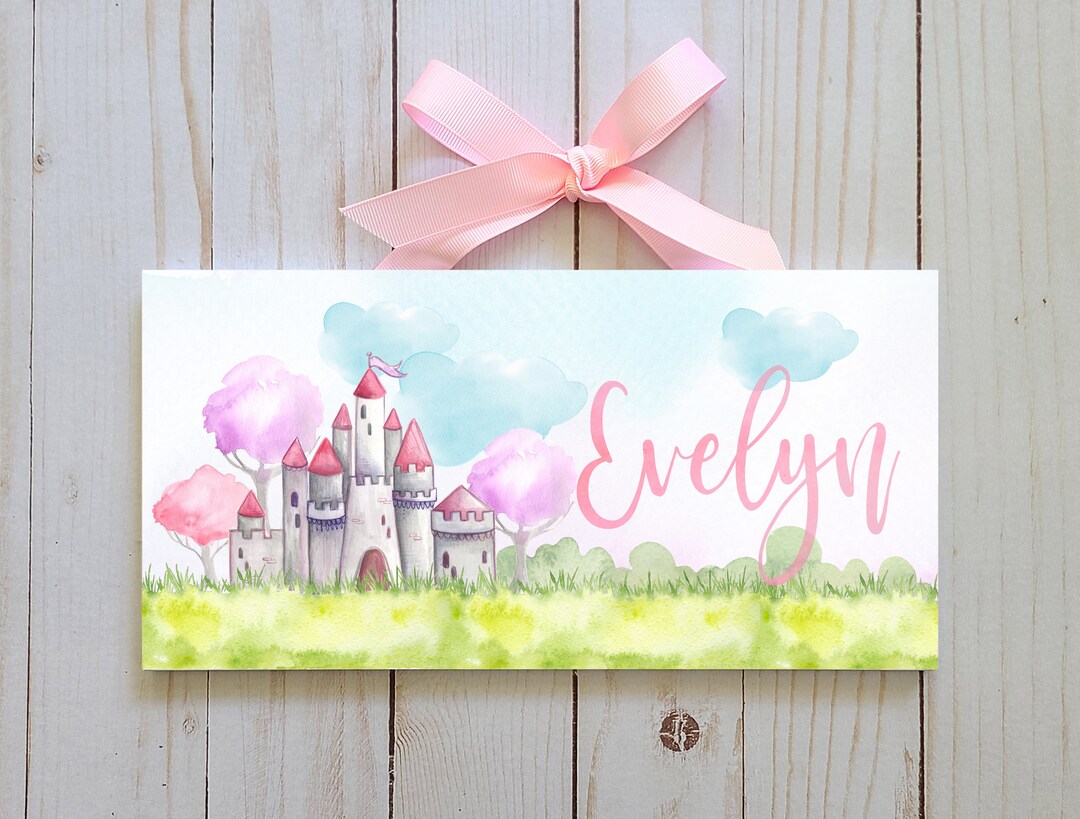 Princess Name Sign | Castle Bedroom Door Sign | Child's Princess Castle ...