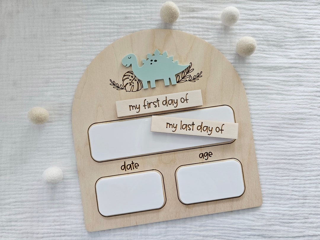 Back to School Photo Prop | Dinosaur School Year Board | First and Last ...