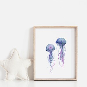 Watercolour Sea Creature Print Set | Underwater Ocean Nursery Prints ...
