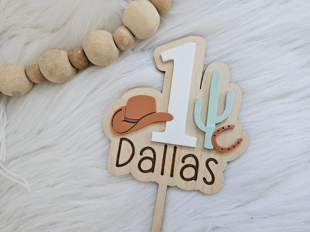 Personalized Cowboy Cake Topper Cowboy Wild West Birthday - Etsy