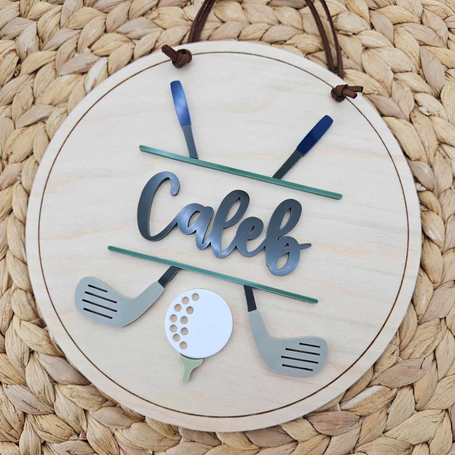 Golf Name Sign | Sports Bedroom Door Sign | Children's Name Sign | Name ...