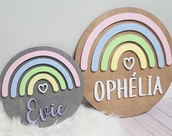 Rainbow Name Sign - Etsy