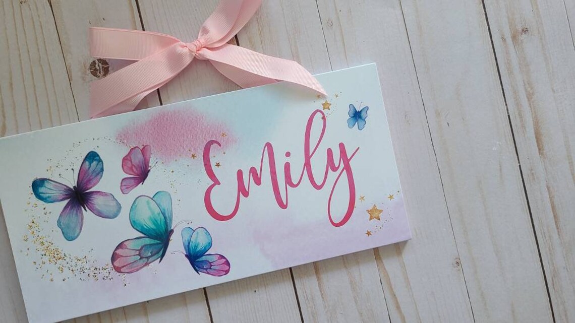 Personalized Butterfly Name Sign/ Butterfly Nursery Door - Etsy