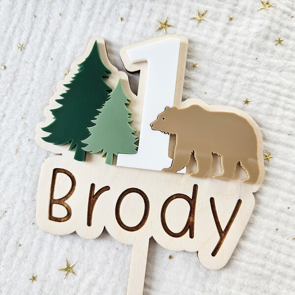 Woodland Cake Topper - Etsy