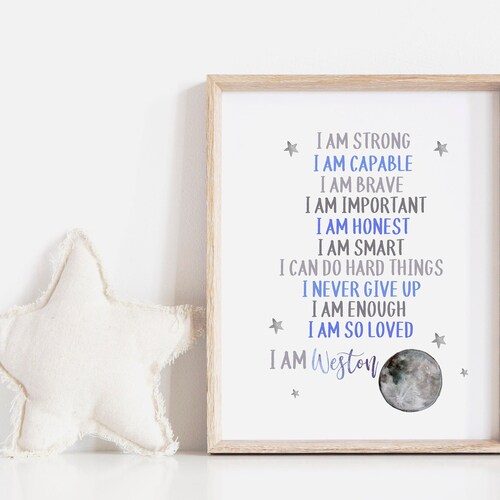 Personalized Positive Affirmations Print Affirmations Wall - Etsy